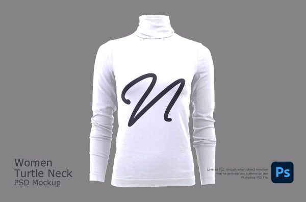 Women Turtle Neck Mockup - Neatdesignz Photoshop Mockups